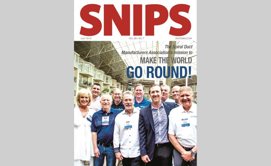 The Spiral Duct Manufacturers Association is on SNIPS' July issue ...
